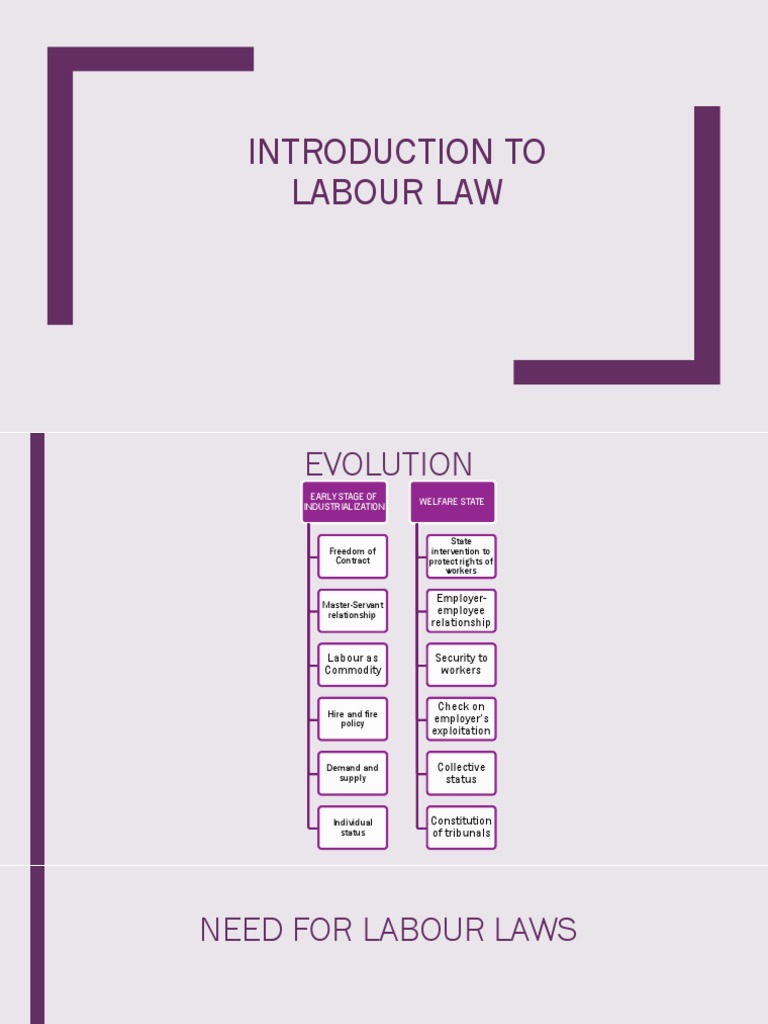 Introduction To Labour Law | PDF | Labour Law | Employment
