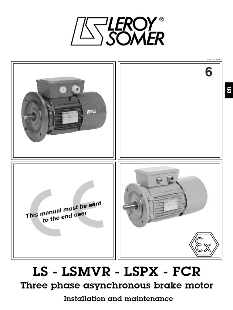 Ls - LSMVR - LSPX - FCR: Three Phase Asynchronous Brake Motor | PDF ...