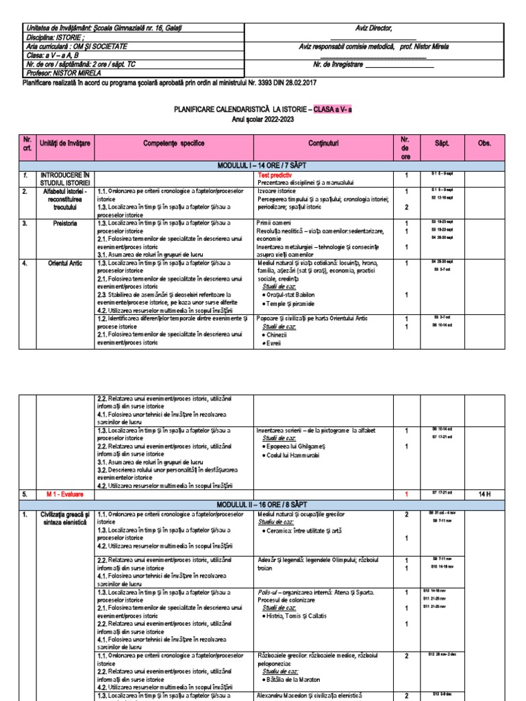 Planif Ist 5 An SC 2022-23 | PDF