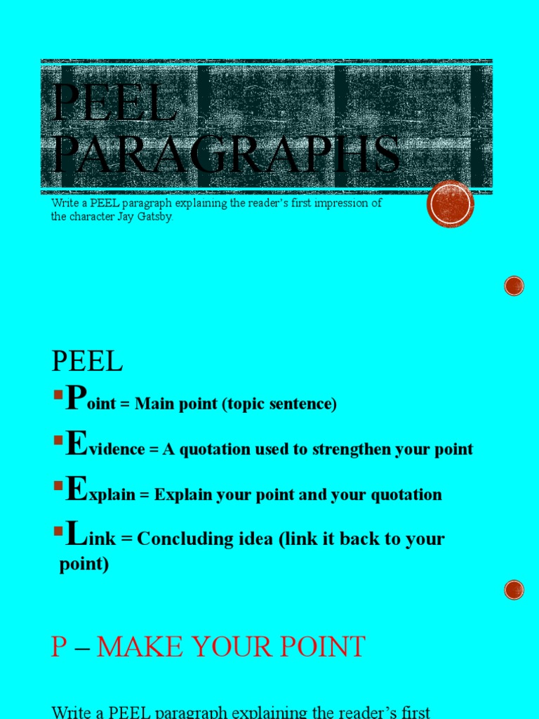 PEE Paragraphs Gatsby | PDF | The Great Gatsby | Punctuation