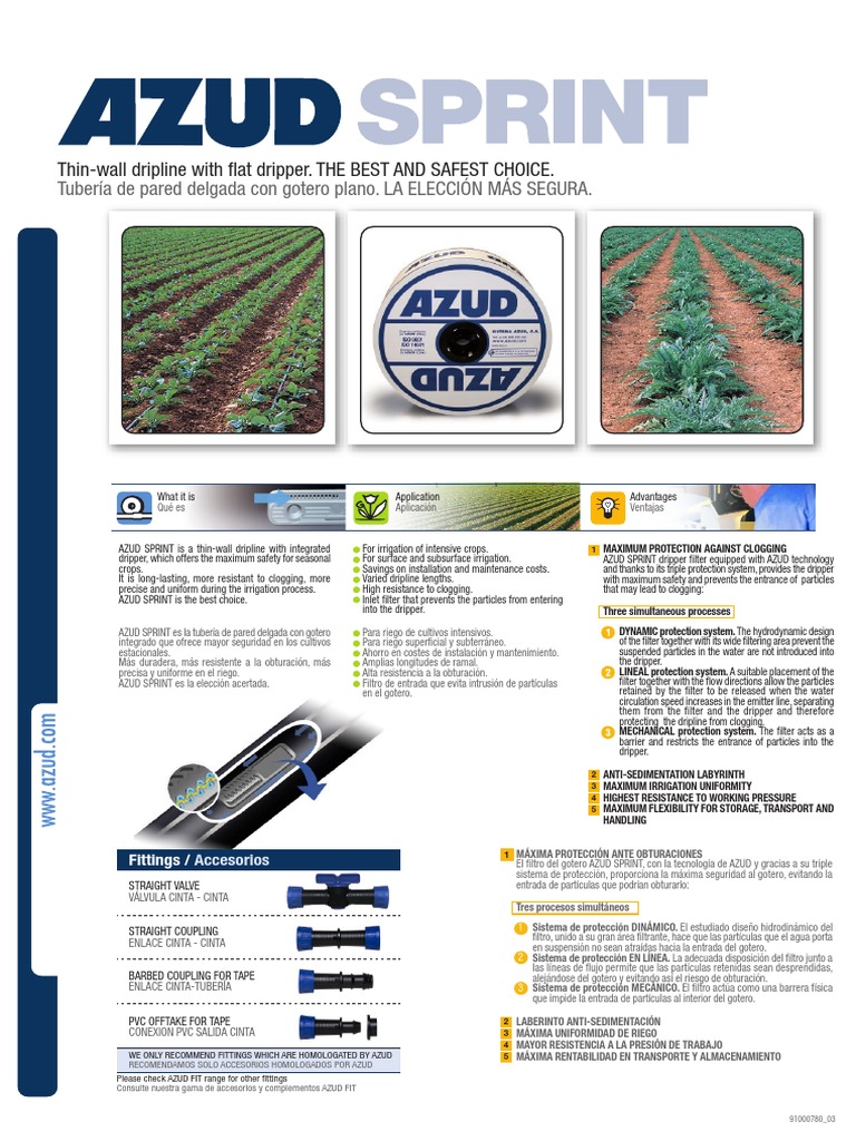 AZUD_SPRINT-ENG_ESP-1 | PDF | Soft Matter | Water