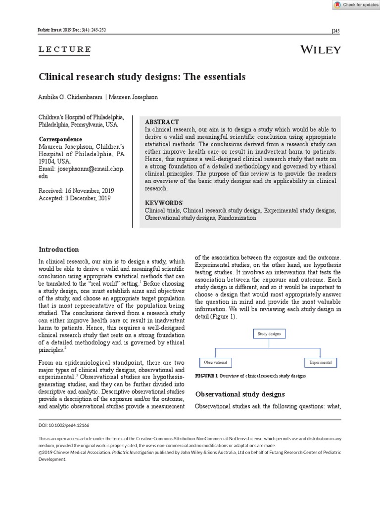 Clinical Research Study Designs: The Essentials | PDF | Cohort Study ...