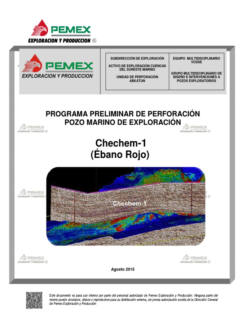 Programa POZO MARINO de Perforación Pozo Chechem-1 | PDF | Calibración ...