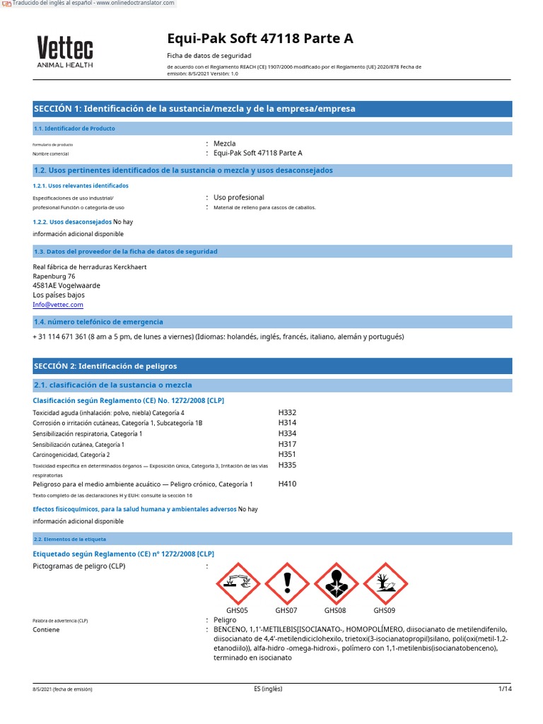 Equi Pack Soft Unido | PDF | Alergia | Agua