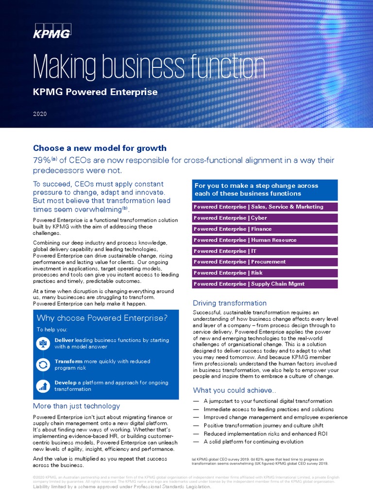 KPMG Powered Enterprise Australia | PDF | Business | Misrepresentation