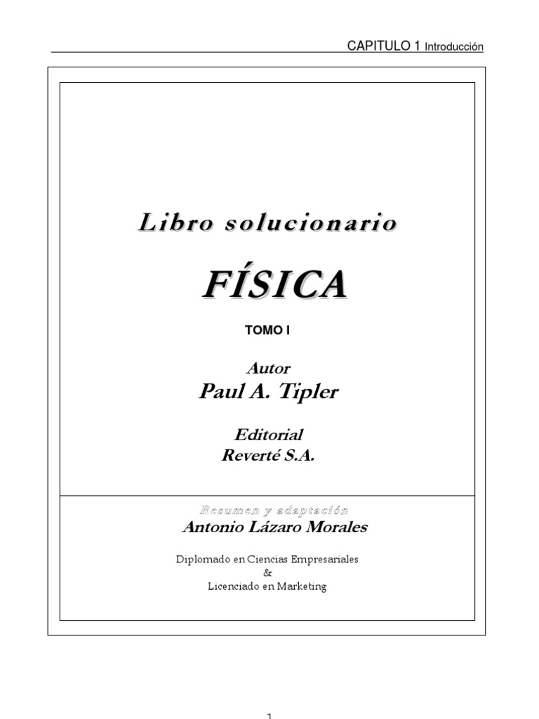 Física Básica - Solucionario - Capítulo 1 Tipler | PDF | Pi | Longitud