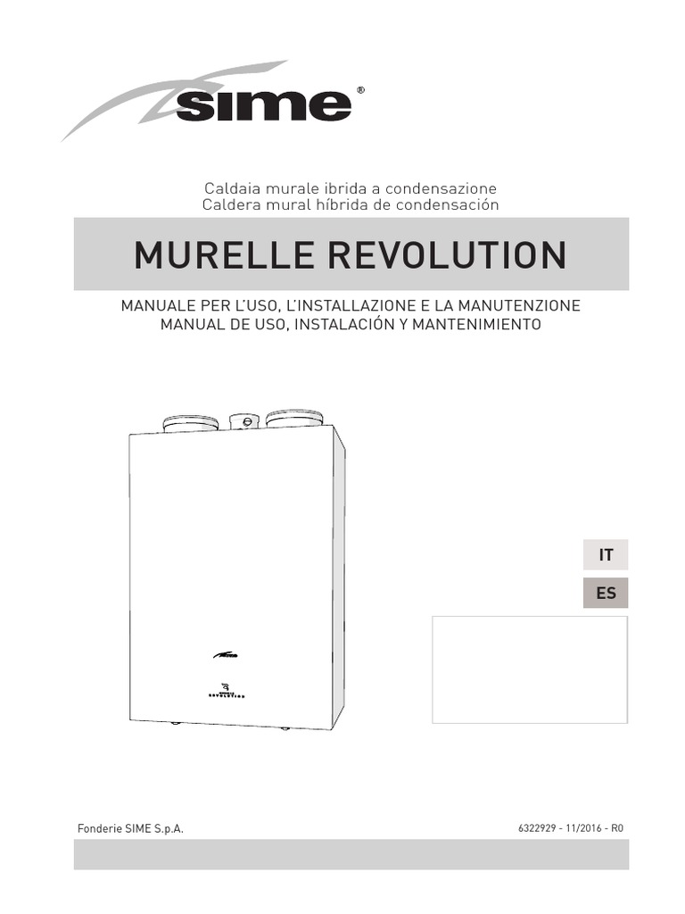 Manual Usuario Sime Murelle Revolution | PDF | Transferencia de calor