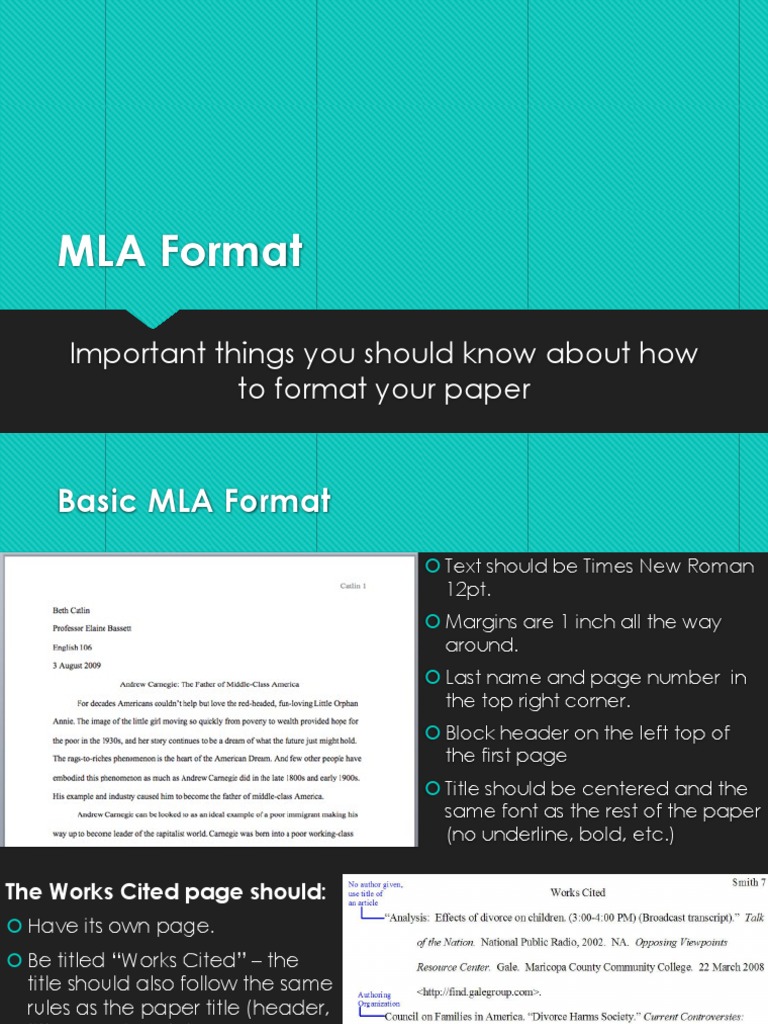 MLA Format | PDF