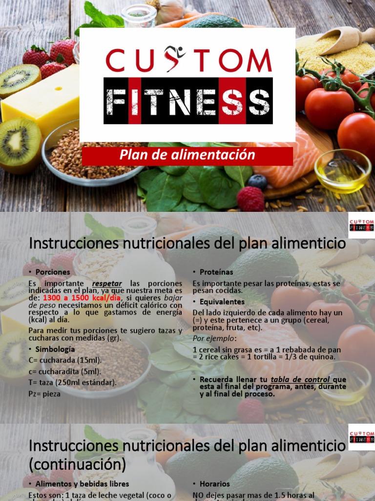 Plan Alimenticio Custom Fitness 2021 | PDF | ensalada | Cilantro