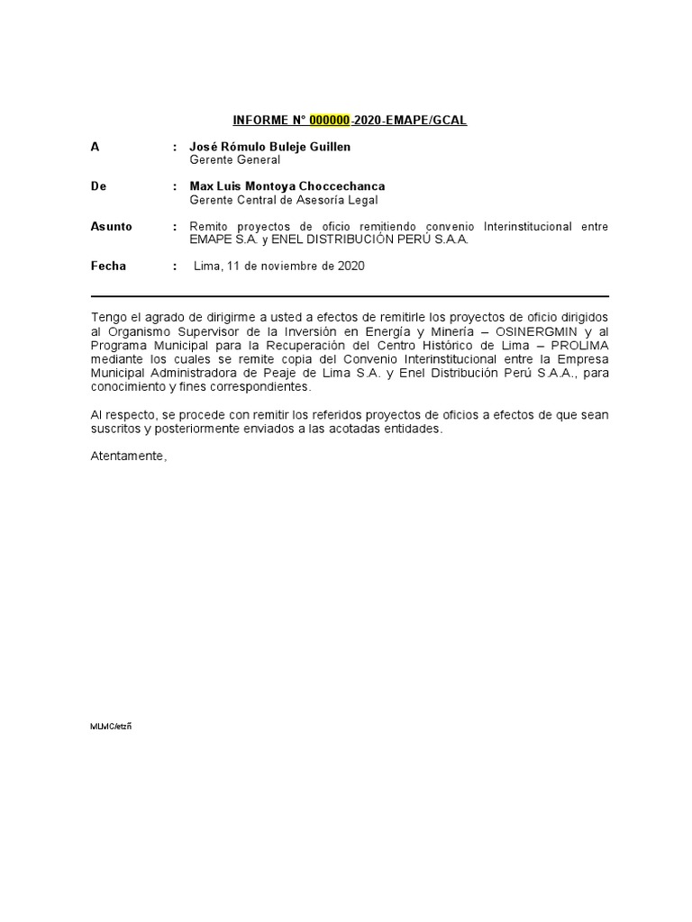 Informe - Remito Proyectos de Oficios | PDF Informe - Remito Proyectos de Oficios | PDF