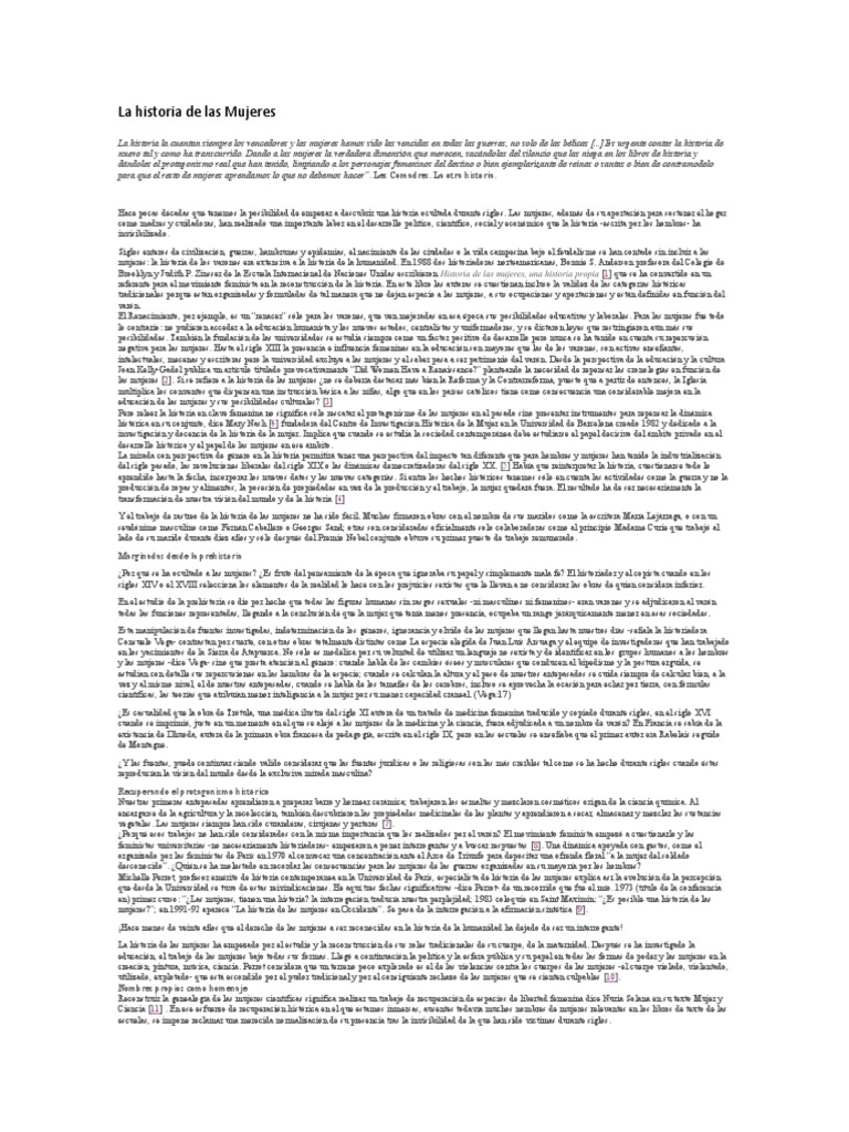 La Historia de Las Mujeres | PDF | Mujer | Feminismo