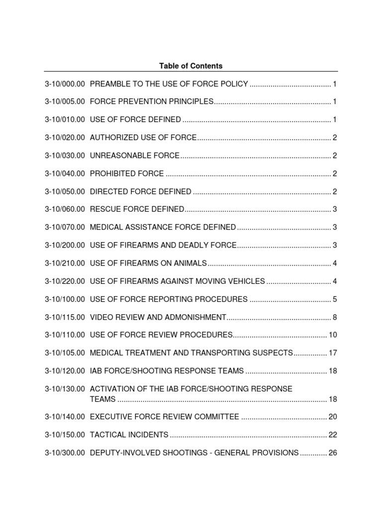 Uso de La Fuerza Lasd | Download Free PDF | Deadly Force | Perception