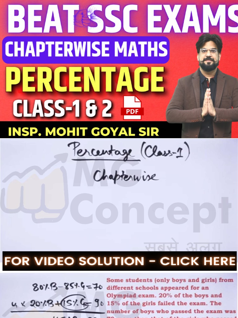 Percentage Latest Pattern With Solution | PDF