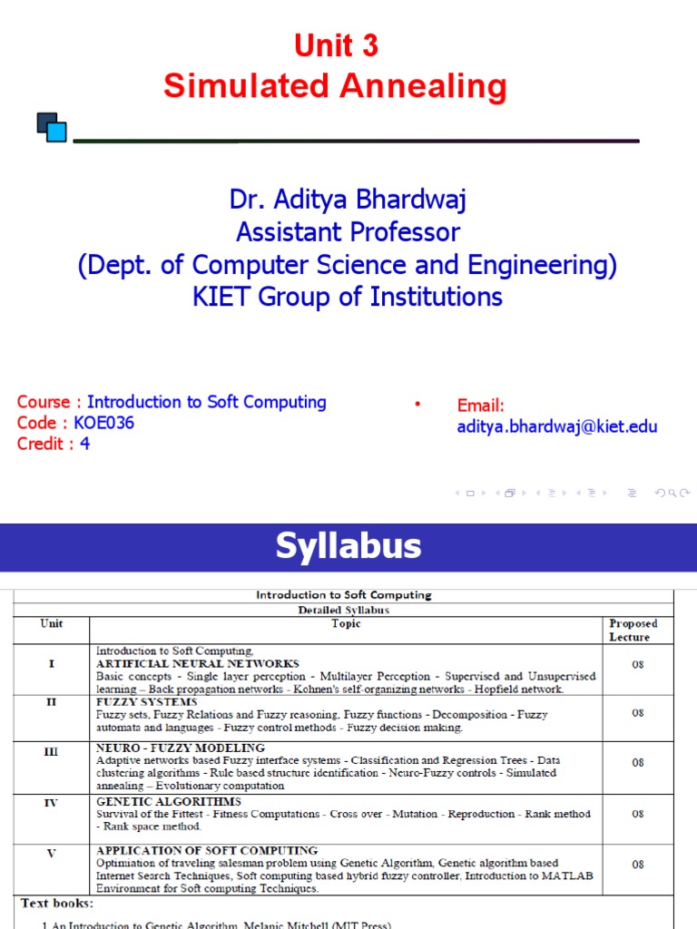 Topic 36 Simulated Annealing Pdf Mathematical Optimization Computer Programming 7860