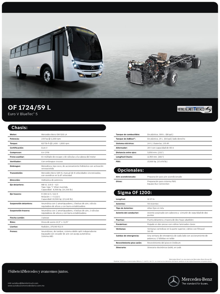 Chasis:: Euro V Bluetec 5 | PDF | Mercedes Benz | Coche