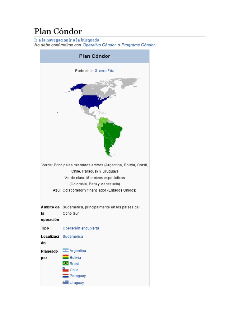 Plan Cóndor | PDF | Relaciones Internacionales | Gobierno