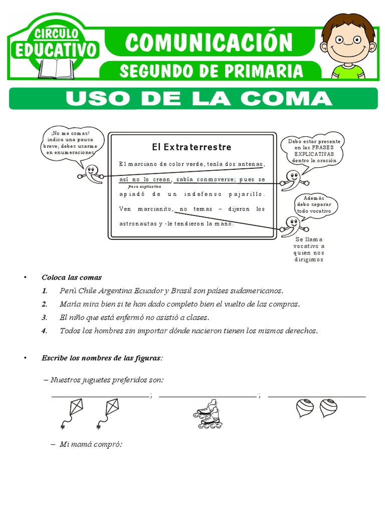 Uso de Comas en Oraciones y Ejercicios | PDF
