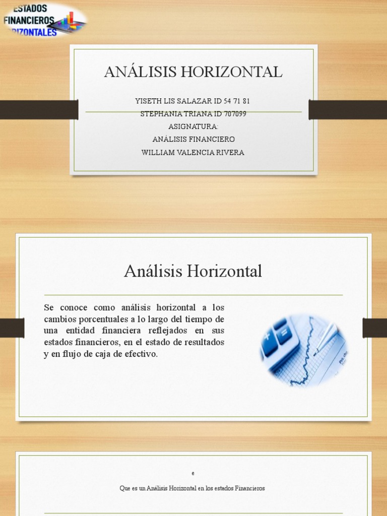 Analisis Horizontal | PDF | Porcentaje | Estado financiero