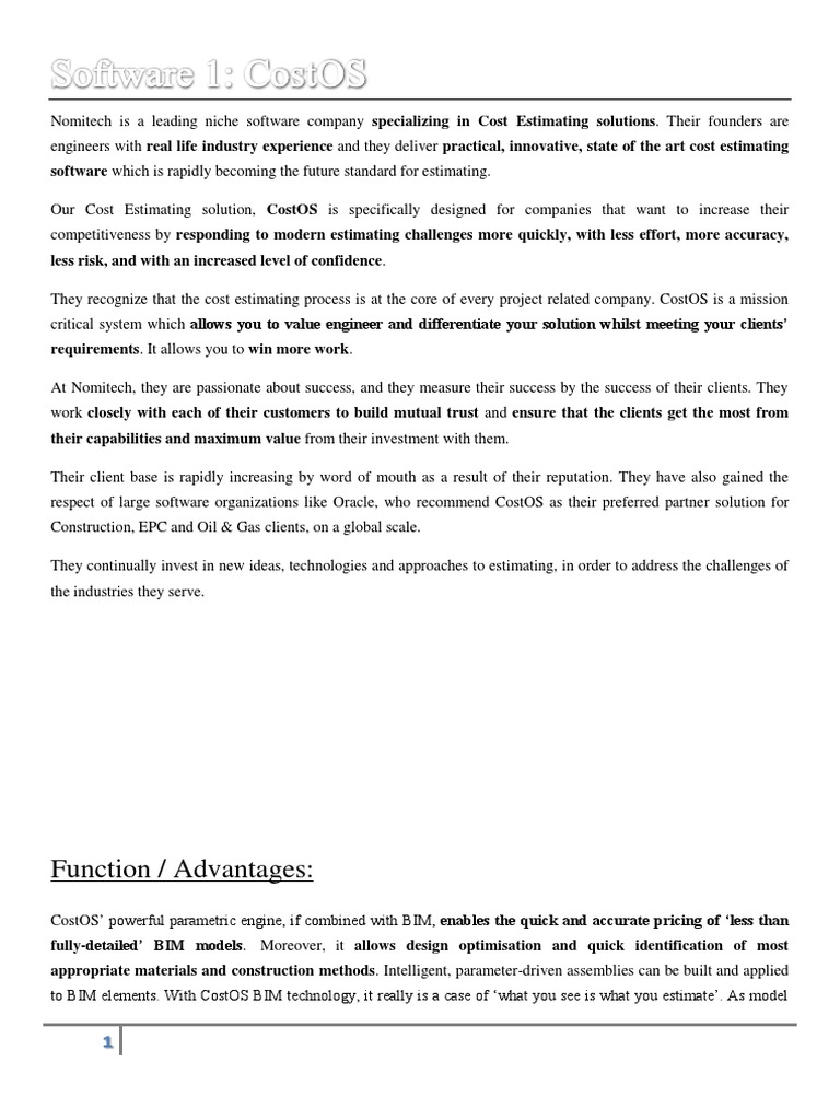 T3.QS Software Application | PDF | Building Information Modeling ...