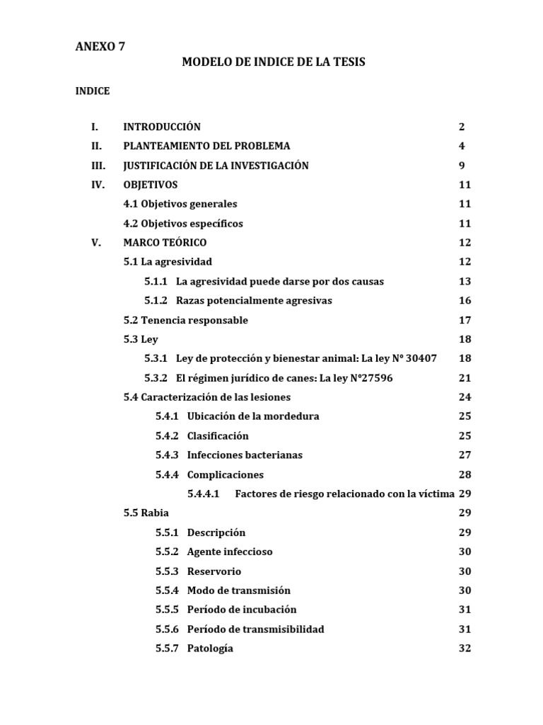 Modelo de Indice de Tesis | PDF | Medicina | Epidemiología