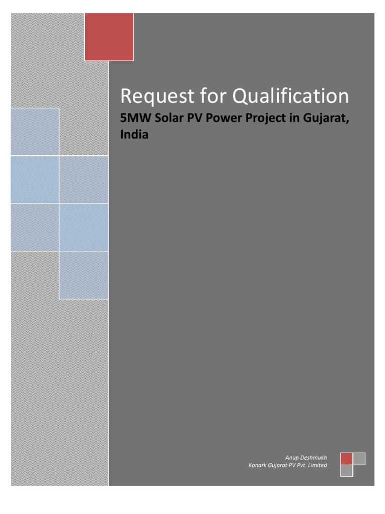 RFQ Epc | PDF | Request For Proposal | Joint Venture