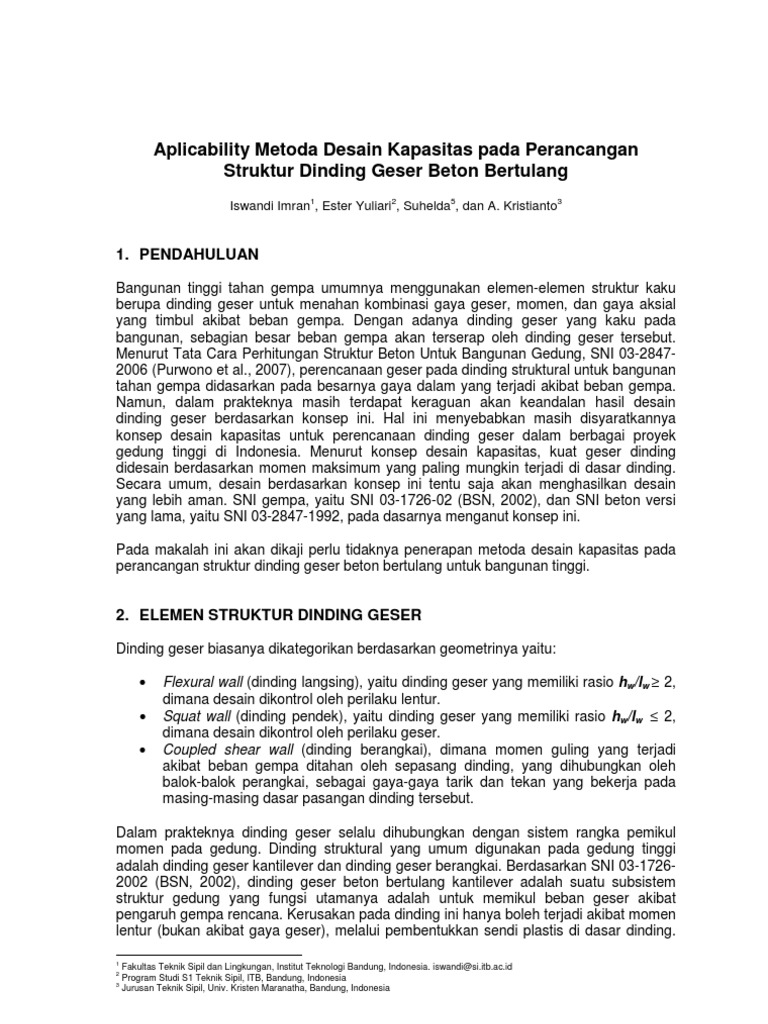 Struktur Dinding Geser | PDF