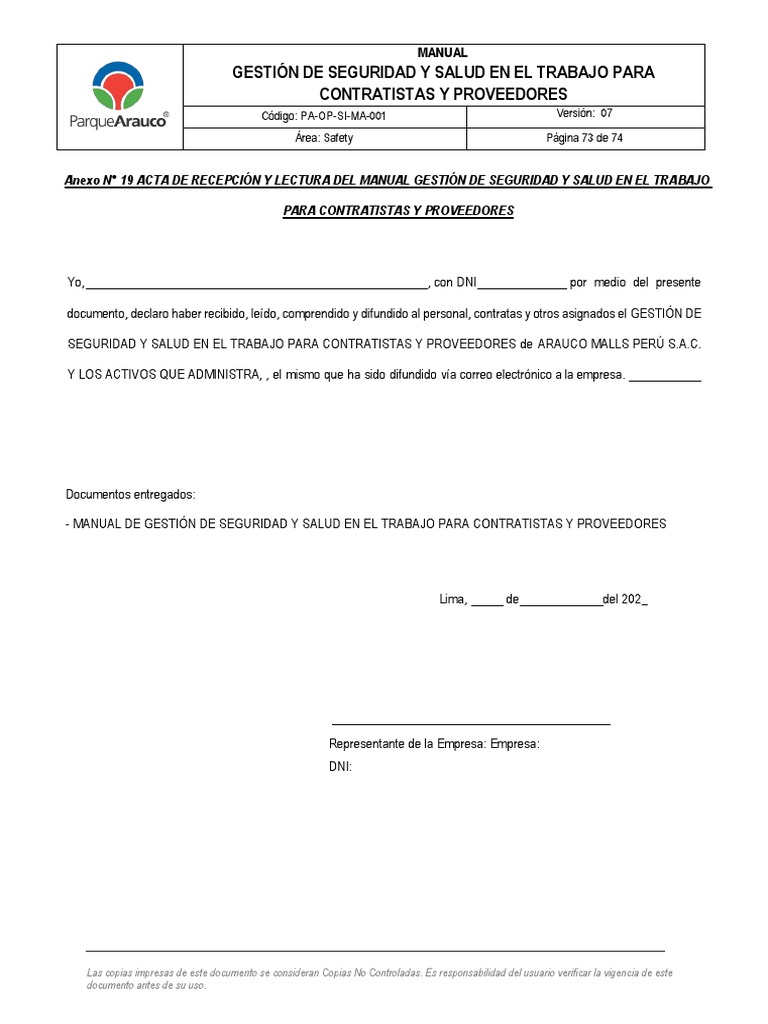 Manual de Gestión de SST para Contratista | PDF