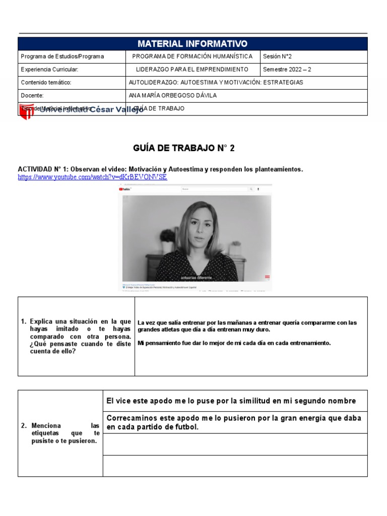 MATERIAL INFORMATIVO SESIÓN 2 | PDF | Pensamiento