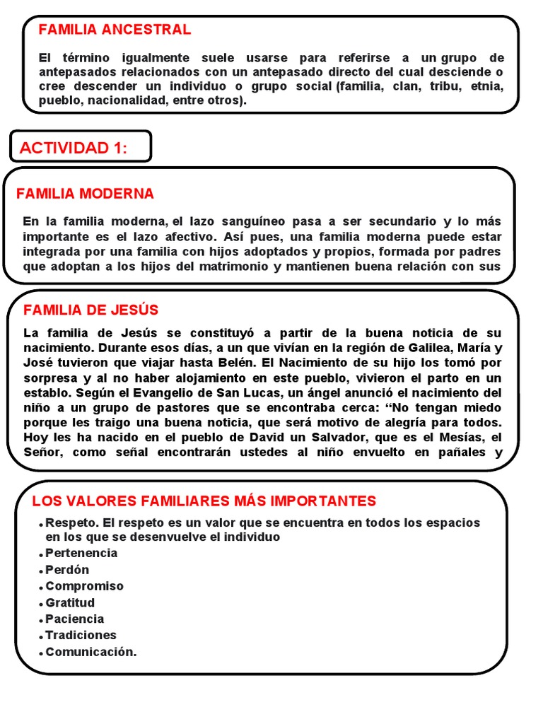 La familia moderna y sus lazos afectivos | PDF | Familia | Amor