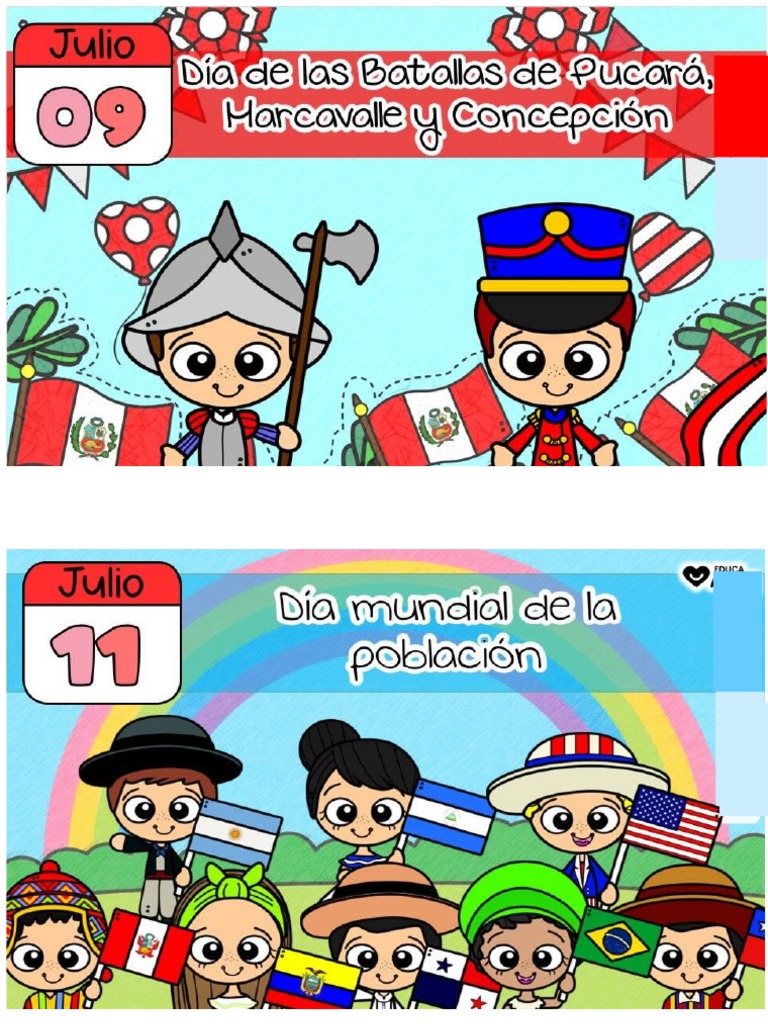 Calendario Civico Julio | PDF