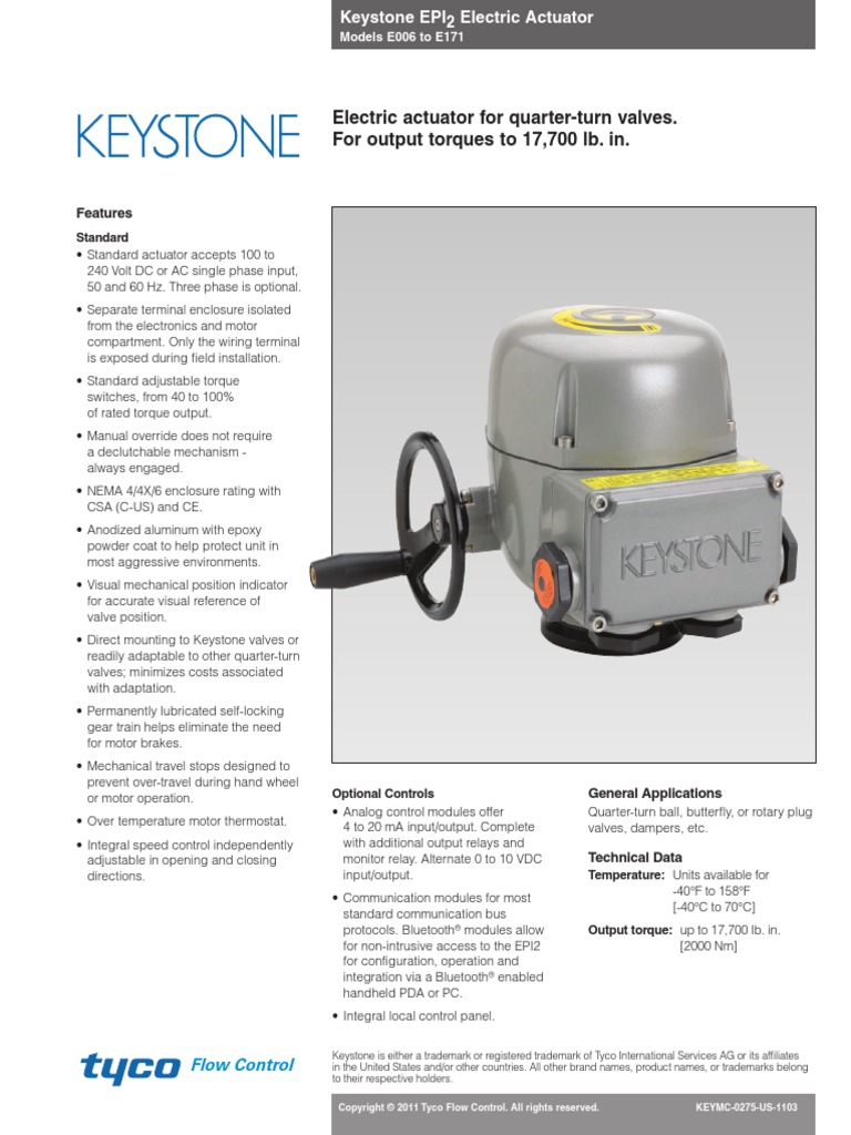 Keystone Actuador Electrico | PDF | Electric Motor | Relay