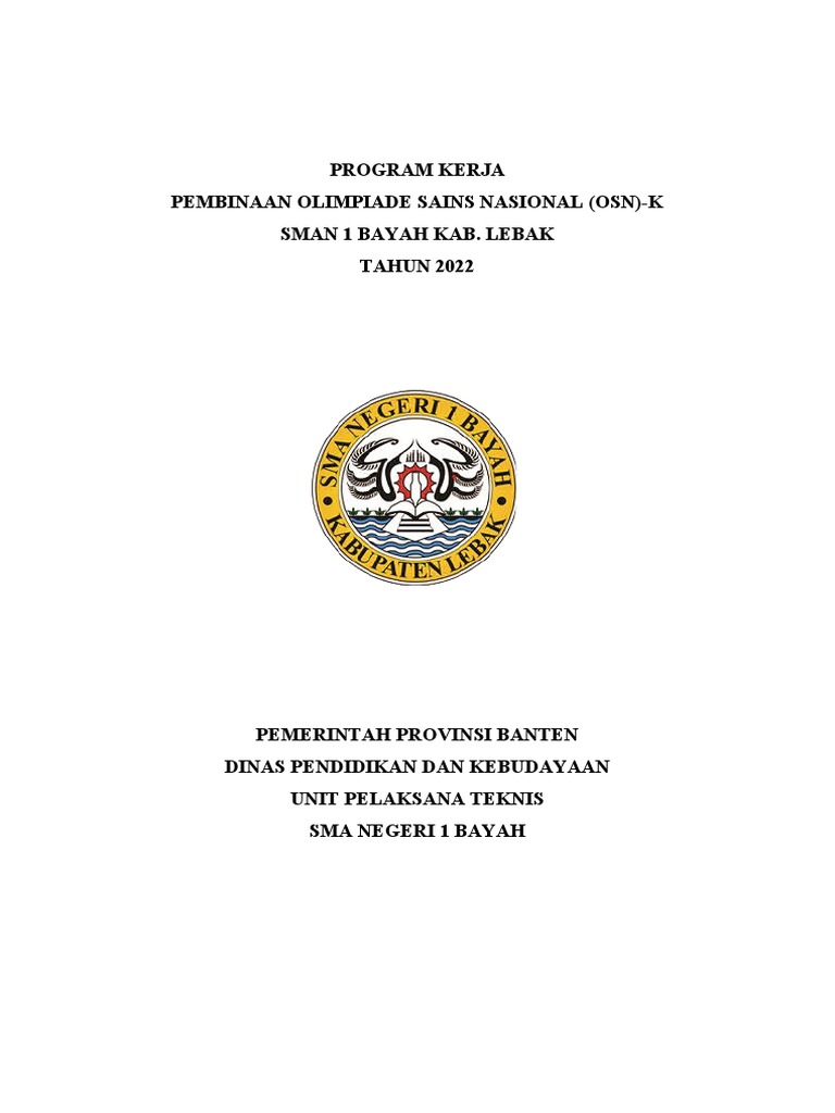 Program Kerja Osn | PDF