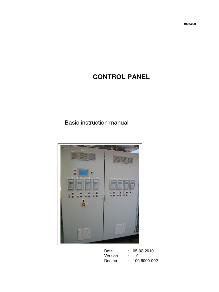 InstructionManual Control Panel | PDF | Electricity | Equipment