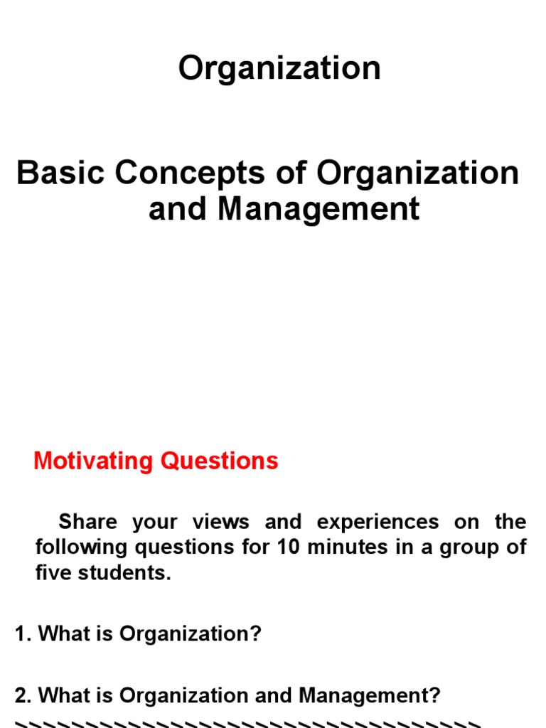 Basics of Organization & Management | PDF | Goal | Organizational Structure