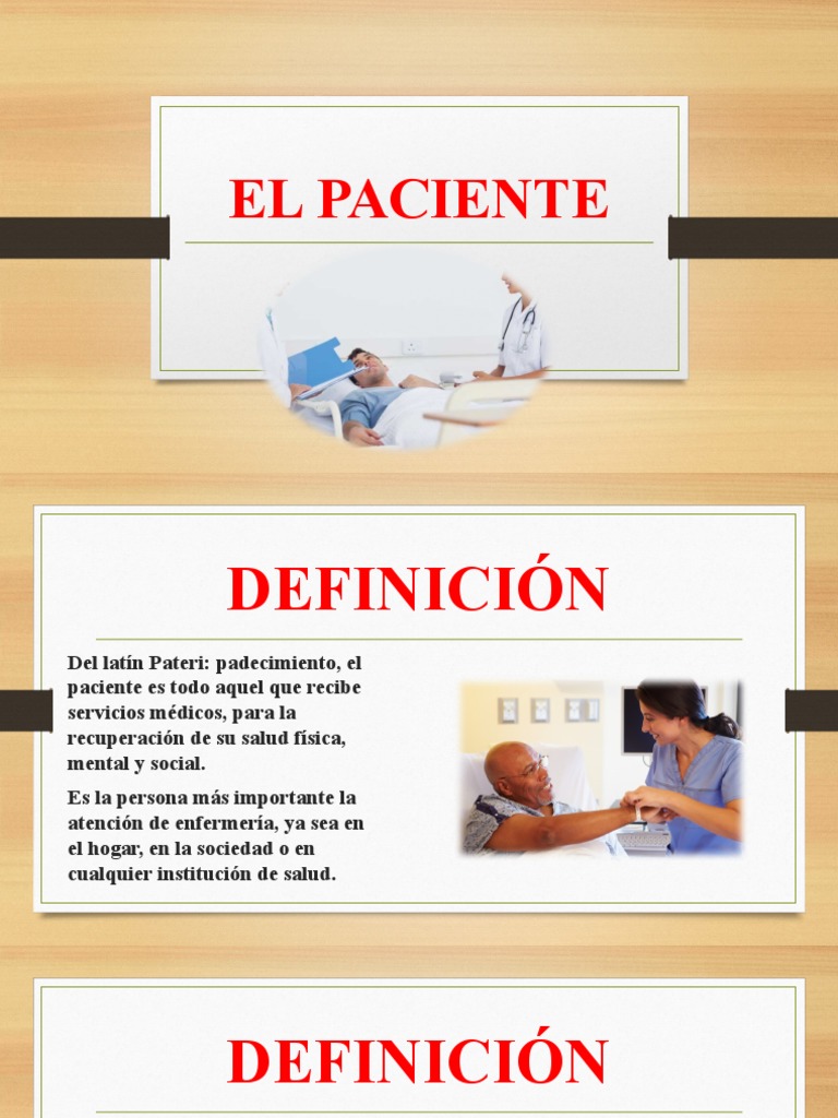 El paciente: definición, clasificación y el rol central en la atención ...