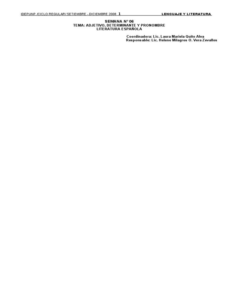 Lengua y Literatura Laura Quito Alva | PDF | Adjetivo | Federico García ...