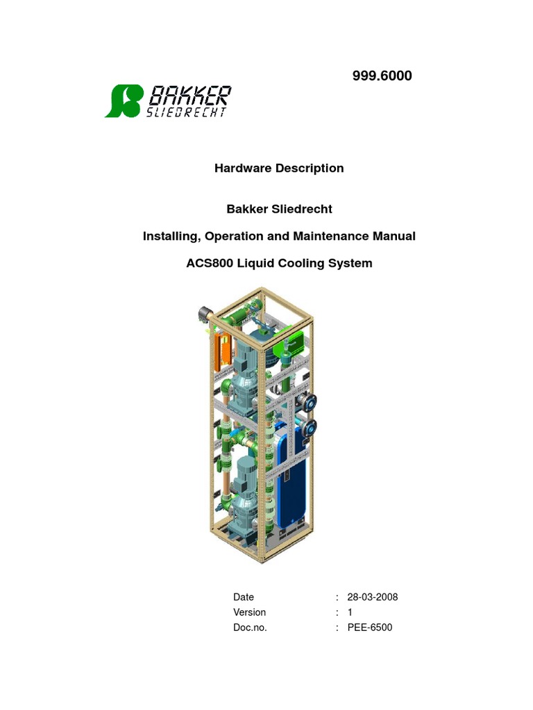 Installing Operation - and Maintenace Manual Liquid Cooling System | PDF | Pump | Liquids