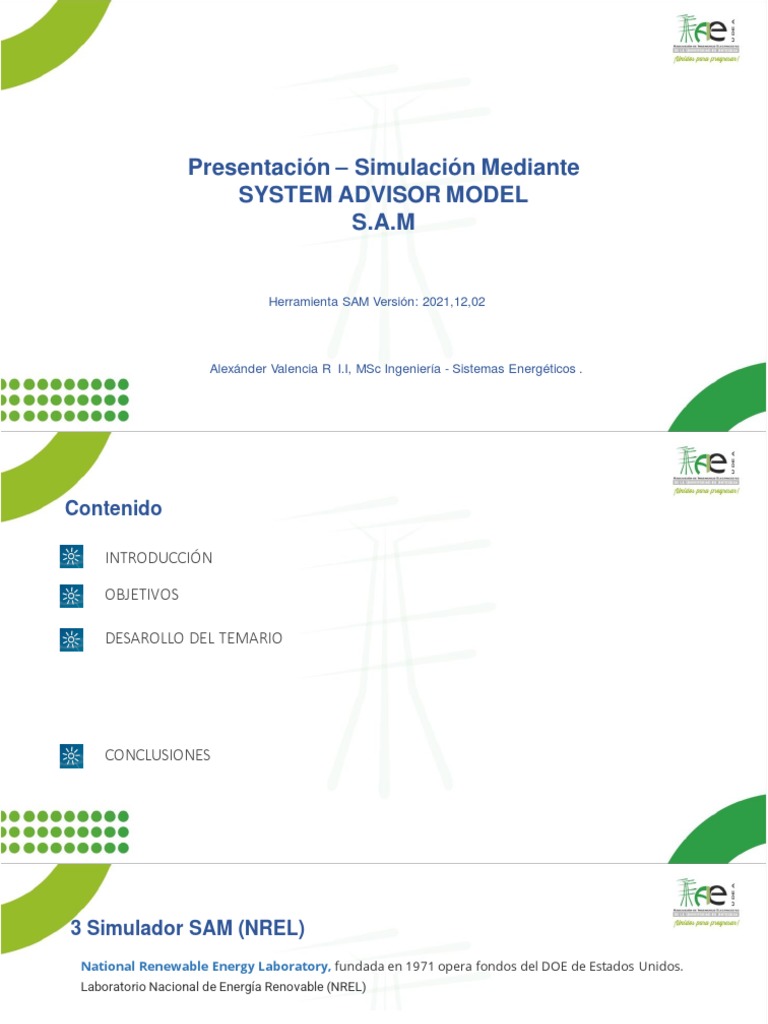 Presentación Diseño PV usando SAM-NREL_s2_2022 | PDF | Energía solar ...