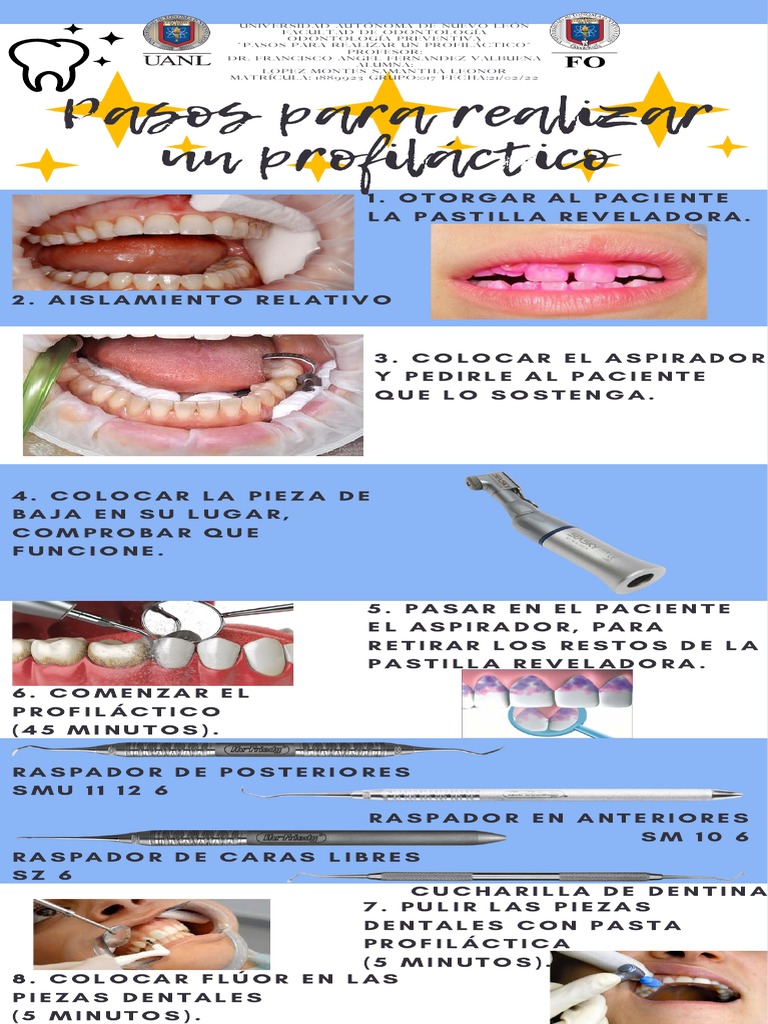 Pasos para realizar un profiláctico dental | PDF | Relaciones ...