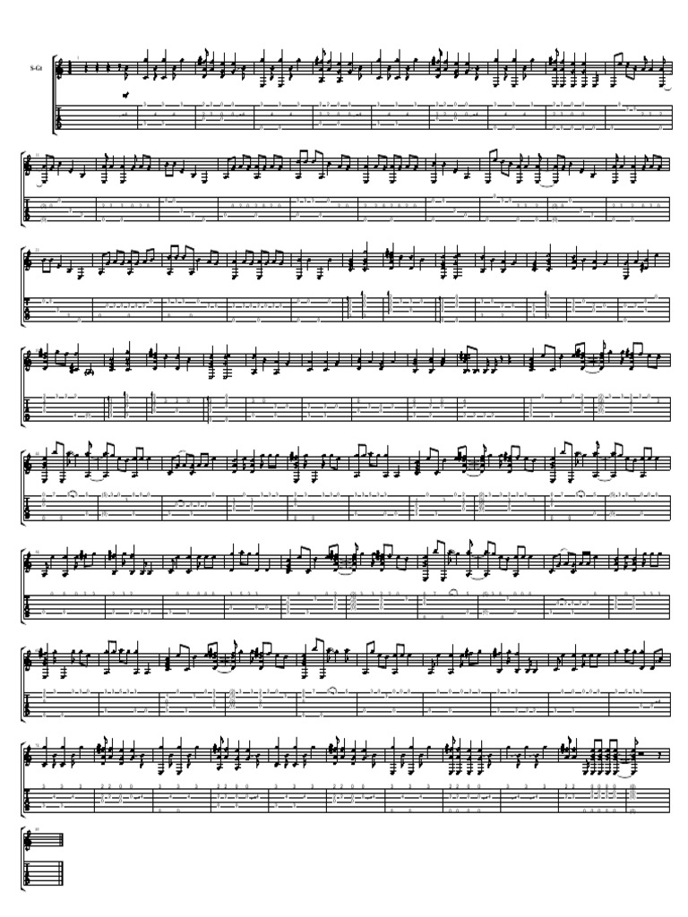 bye bye yesterday - Acoustic Fingerstyle Tab | PDF