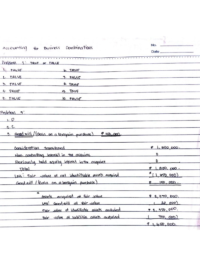 Module 1 - Business Combinations | PDF