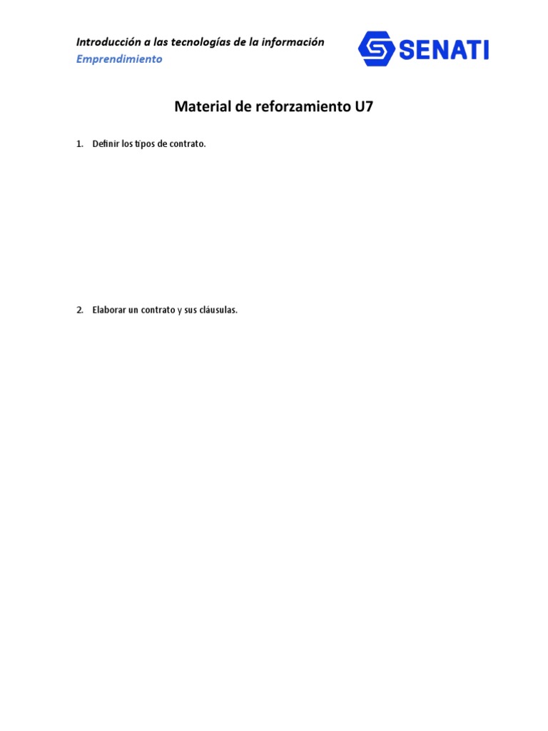 Material de Reforzamiento U7 | PDF | Negocios | Finanzas y dinero
