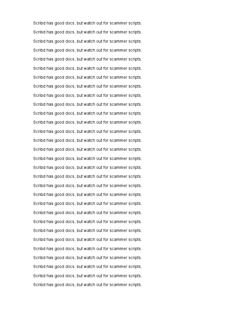 Scammers Use Scribd For Scripts | PDF