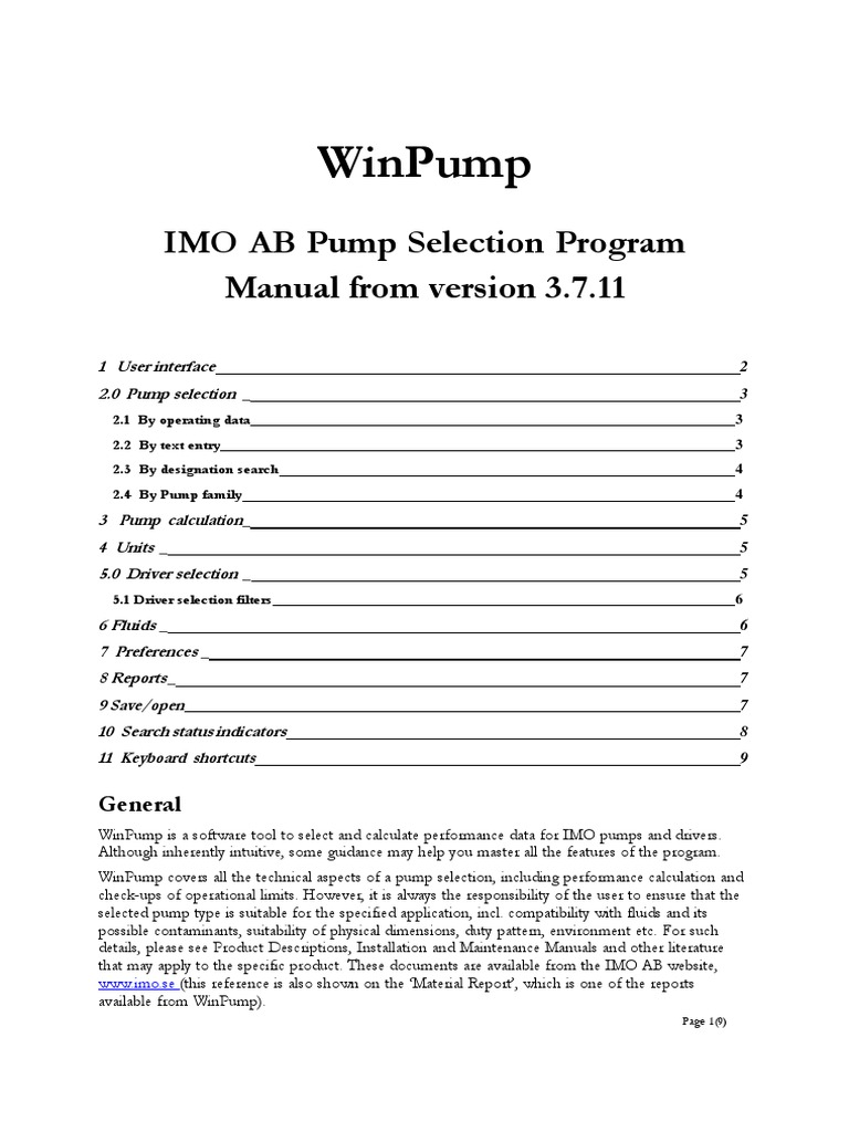 Winpump Manual | PDF | Pump | Viscosity
