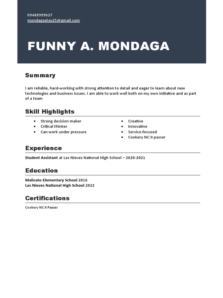 Resume Funny | PDF