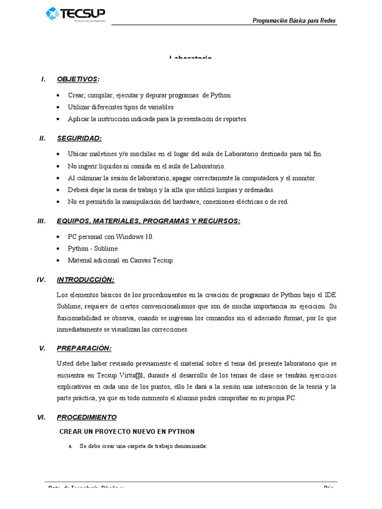 L02. Variables-Print-Format | PDF | Laboratorios | Python (lenguaje de programación)