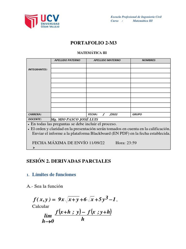 Ok3 TPF2 Mat3 Ucv | PDF | Ecuación diferencial parcial | Ecuaciones