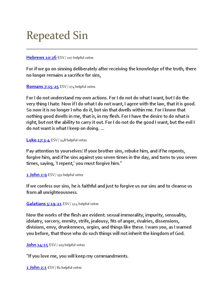 Repeated Sin | PDF | Jesus | Cain And Abel