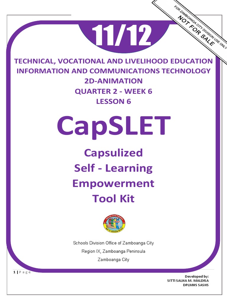 TVL-CapsLET - ANIMATION - Week6 - MALDISA | PDF | Educational Assessment | Learning