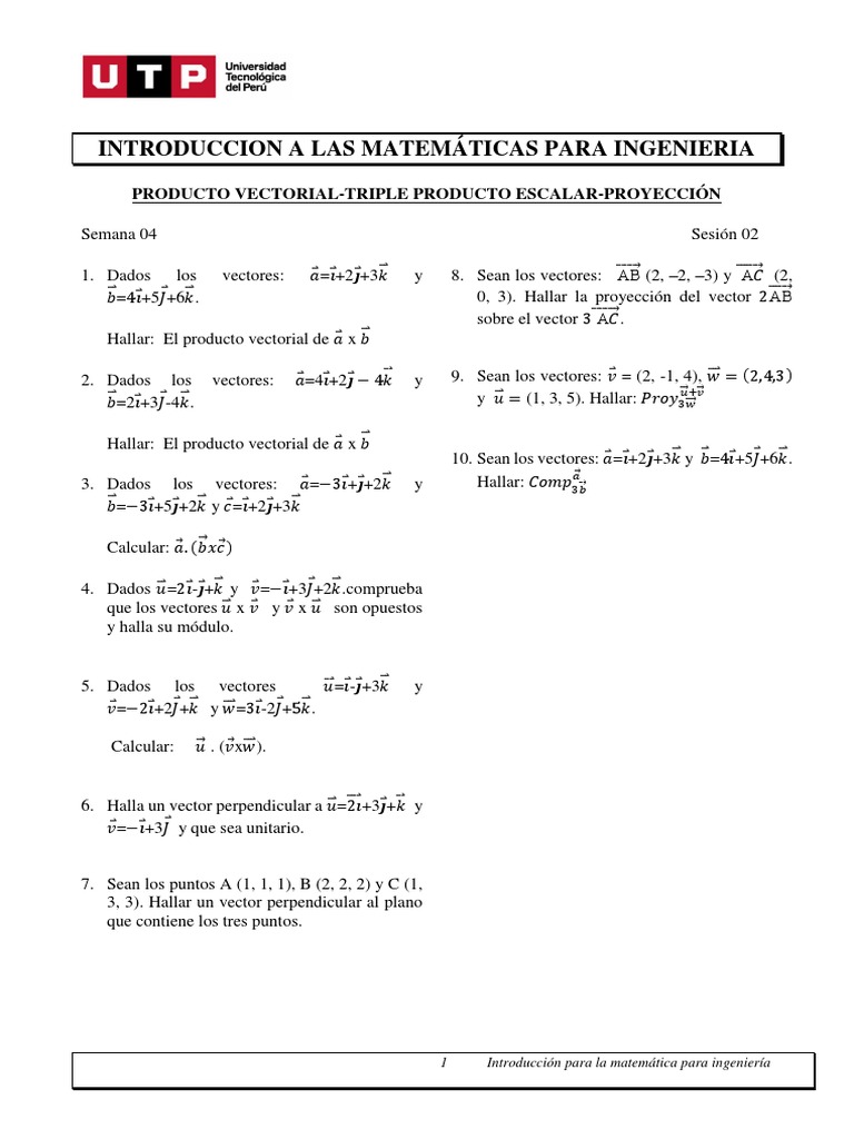 S04.s2 - Resolver Ejercicios | PDF | Vector Euclidiano | Geometría